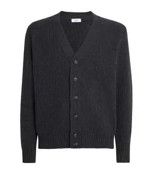 Eton Wool Ribbed Cardigan - Grey
