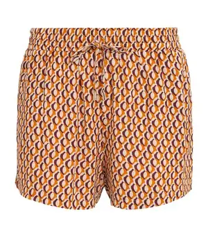 Melissa Odabash Printed Annie Shorts - Orange