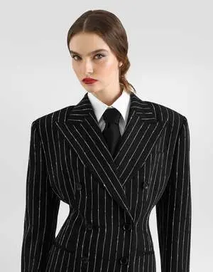 Dolce & Gabbana Double-breasted Pinstripe Virgin Wool Jacket Collection