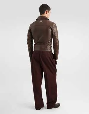 Dolce & Gabbana Leather Jacket Coats And Jackets - Brown