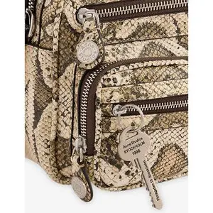 Acne Studios Camero Party Snake-print Leather Shoulder Bag