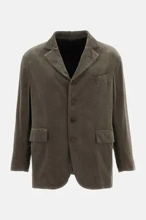 KAPTAIN SUNSHINE Velvet Ribbed Four- Button Jacket - Brown