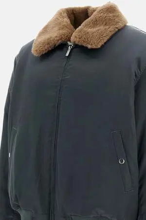 Drole De Monsieur Bomber Jacket With Fur Collar