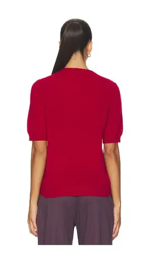 Naadam Atelier Costal Cashmere Short Sleeve Cardigan
