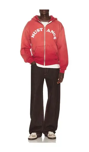 ONE OF THESE DAYS Good Luck Mustangs Zip Hoody