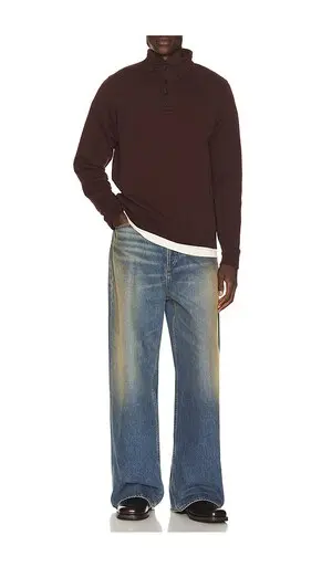 Citizens Of Humanity Half Button Pullover - Burgundy