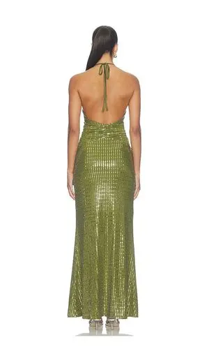 RUNAWAY THE LABEL Nara Deep V-neck Maxi Dress