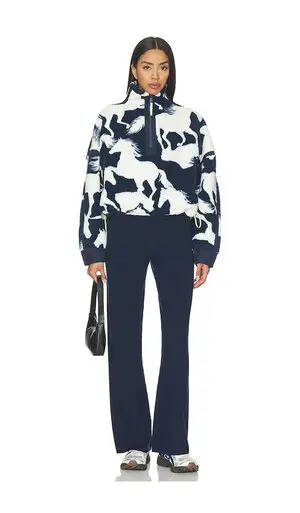 Free People X Printed Mountain High 1/2 Pullover - Navy