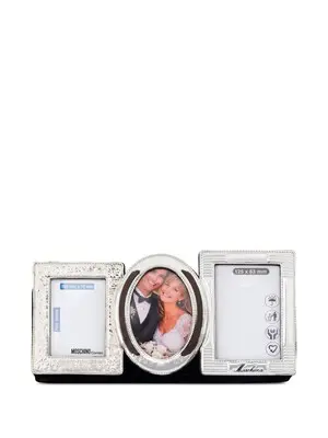 Moschino Picture-frame Clutch By - Silver