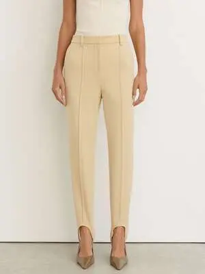 REISS Tailored Slim-fit Stirrup Trousers - Cream