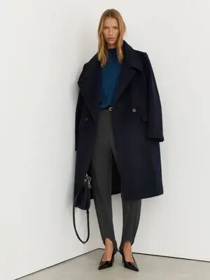 REISS Tailored Slim-fit Stirrup Trousers Grey