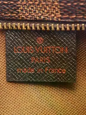 LOUIS VUITTON 1997 Damier Ebène Trousse Makeup Handbag
