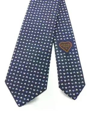 Hermès Love-love Heart-pattern Tie