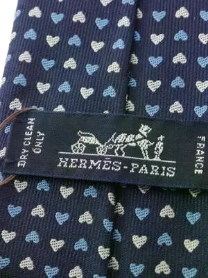 Hermès Love-love Heart-pattern Tie