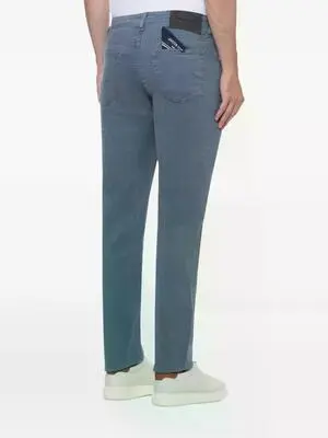 JACOB COHЁN Bard Logo-patch Straight-leg Trousers