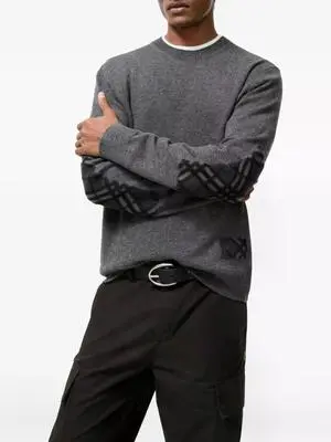 Burberry Check-patch Wool Sweater