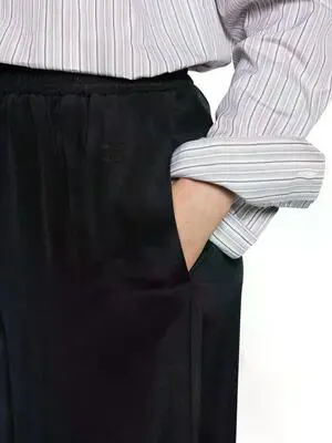 Max Mara Relaxed-fit Heavy Silk Trousers Ultramarine
