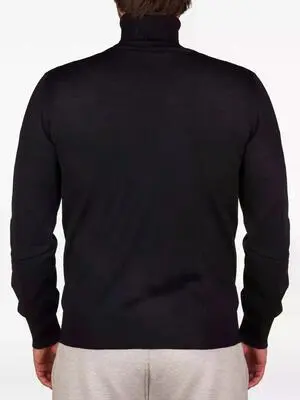 Alpha Studio Roll-neck Knitted Sweater - Black