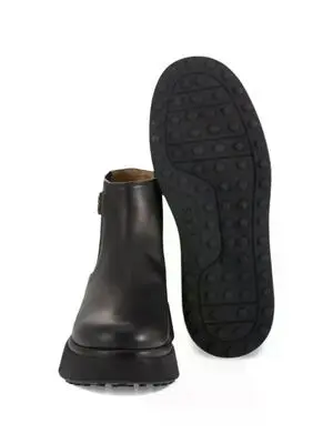 TOD'S Elasticated Leather Ankle Boots