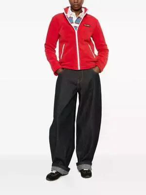 Sporty & Rich Ezia Logo-patch Zip-up Cardigan