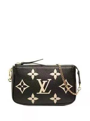 LOUIS VUITTON 2021-2026 Bicolor Monogram Empreinte Mini Pochette Accessoires Handbag - Black