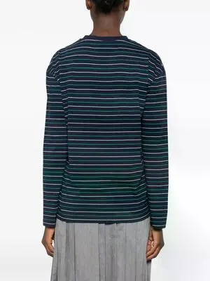 Sporty & Rich Striped-pattern Long-sleeve T-shirt
