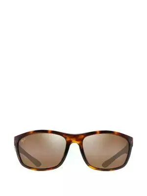 Maui Jim Nuu Landing Rectangle-frame Sunglasses - Brown