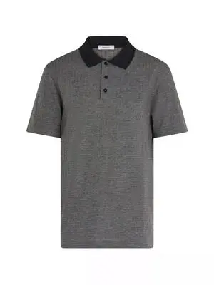 FERRAGAMO Wool And Cotton Polo Shirt - Grey