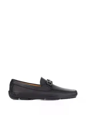 FERRAGAMO Gancini Ornament Driver Loafers - Blue