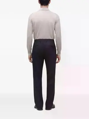 LARDINI Belted Pressed-crease Trousers
