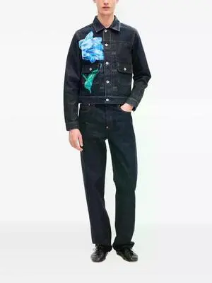 Kenzo Tulip Pleated Denim Jacket
