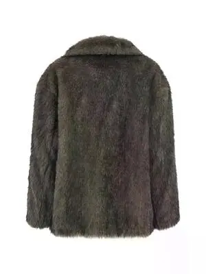 STAND STUDIO Angelika Faux-fur Notched-lapels Coat - Brown