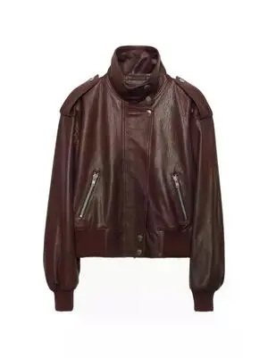 STAND STUDIO Ciara Leather Jacket - Red