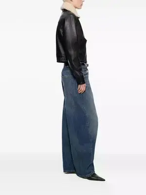 STAND STUDIO Dee Faux-fur Collar Leather Jacket