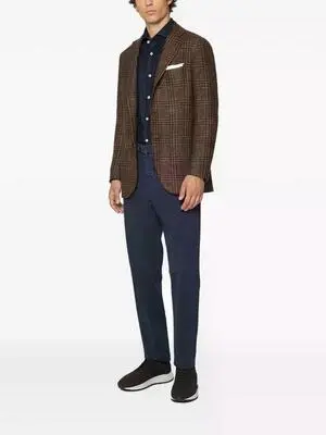Kiton Belt-loop Pocket Trousers - Blue