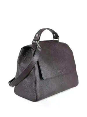 Orciani Small Sveva Soft Grained Leather Tote Bag - Brown