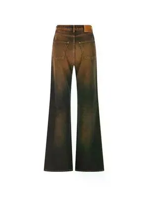 TRUE AVENUE Faded Wide-leg Jeans
