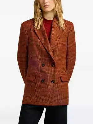 Kiton Double-breasted Check Jacket
