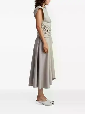 Anna Quan Lang Asymmetric Midi Skirt