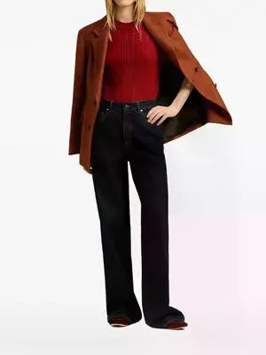 Kiton Openwork Ribbed-knit Top