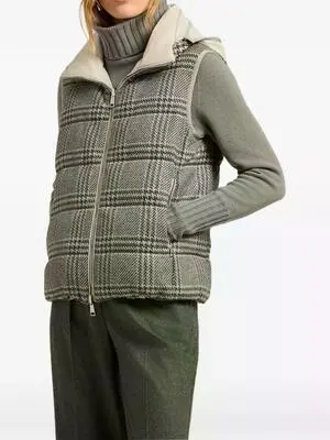 Kiton Prince Of Wales Check Reversible Gilet