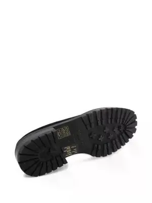 JIMMY CHOO Shearling-lined Suede Loafers