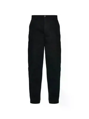 Paul Smith Belt-loop Barrel-leg Chino Trousers - Black