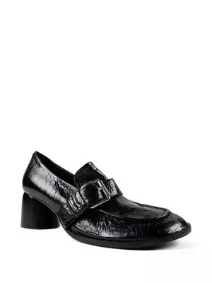 CHUCKIES Buckle-fastening Block-heel Pumps - Black