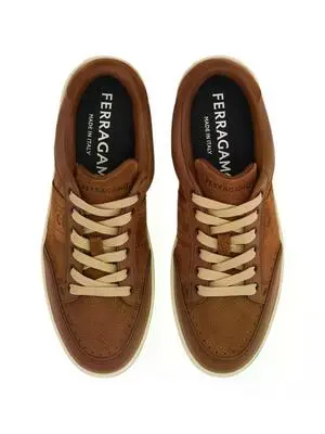 FERRAGAMO Panelled Leather Sneakers