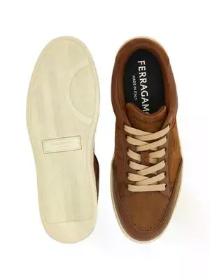 FERRAGAMO Panelled Leather Sneakers