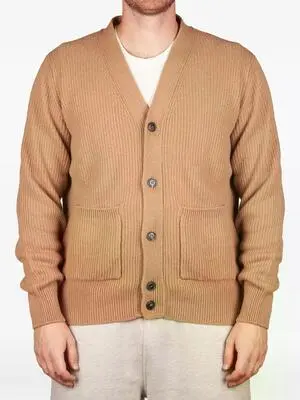 FILIPPO DE LAURENTIIS Ribbed-knit Cardigan - Brown