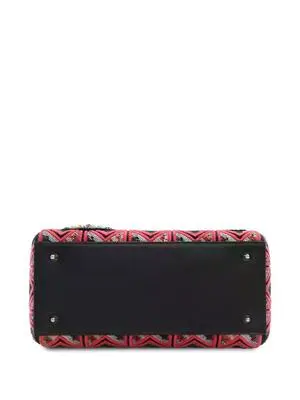 Dior 2015 Medium Patent Sequin Embroidered Lady Satchel