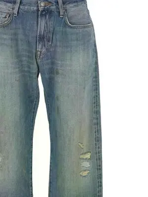 ROY ROGER'S Distressed Straight-leg Jeans