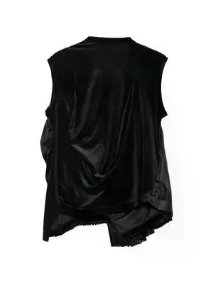 Comme Des Garçons Deconstructed Sleeveless Ruch Top